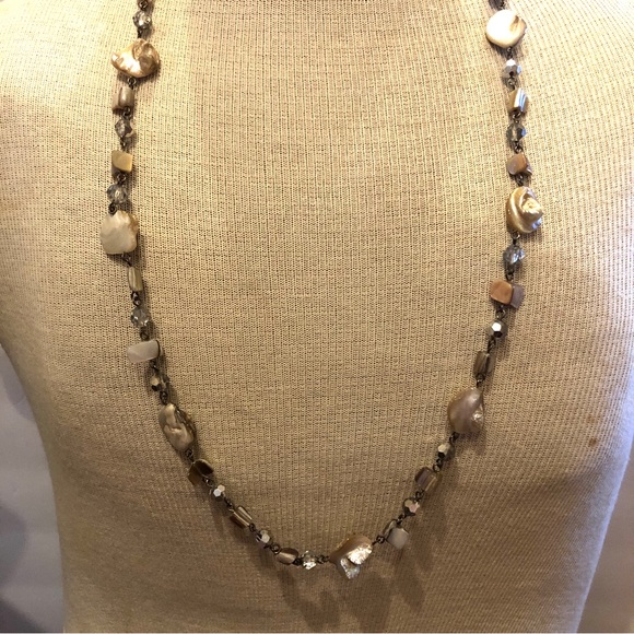 Chico's | Jewelry | New Chicos Necklace Long Antiqued Gold Chain W ...